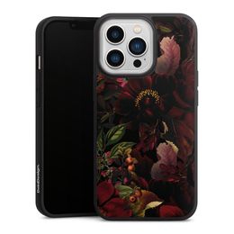 DeinDesign iPhone 13 Pro Handy Premium Silikon H&uuml;lle Handyh&uuml;lle schwarz Case Flowers Meadow Utart Silikon Premium Case