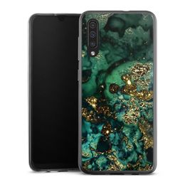DeinDesign Galaxy A50 Handy Silikon H&uuml;lle Case transparent Handyh&uuml;lle Muster Glitzer Marble Silikon Case