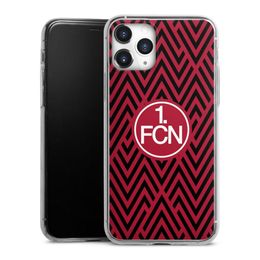 DeinDesign iPhone 11 Pro Handy Slim Case Silikon Handyh&uuml;lle transparent H&uuml;lle extra d&uuml;nn 1. Fc N&uuml;rnberg Bundesliga 1. Fcn Silikon Slim Case