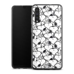 DeinDesign Galaxy A50 Handy Silikon H&uuml;lle Case transparent Handyh&uuml;lle Peanuts Snoopy Muster Silikon Case