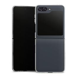 DeinDesign Galaxy Z Flip 5 Handy Hard Case Schutzh&uuml;lle transparent Smartphone Handy H&uuml;lle Anthracite Unicoloured Grey Hard Case