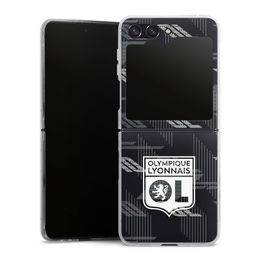 DeinDesign Galaxy Z Flip 5 Handy Hard Case Schutzh&uuml;lle transparent Smartphone Handy H&uuml;lle Official Licensed Product Olympique Lyonnais Ol Hard Case