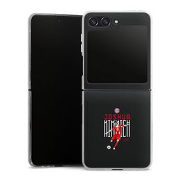DeinDesign Galaxy Z Flip 5 Handy Hard Case Schutzh&uuml;lle transparent Smartphone Handy H&uuml;lle Fc Bayern M&uuml;nchen Official Licensed Product Kimmich Hard Case