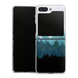 DeinDesign Galaxy Z Flip 5 Handy Hard Case Schutzh&uuml;lle transparent Smartphone Handy H&uuml;lle Abstract Forrest Tree Hard Case