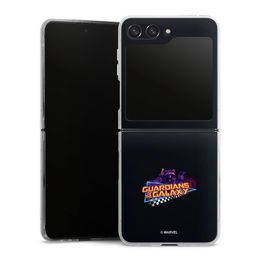 DeinDesign Galaxy Z Flip 5 Handy Hard Case Schutzh&uuml;lle transparent Smartphone Handy H&uuml;lle Guardians Of The Galaxy Marvel Logo Hard Case