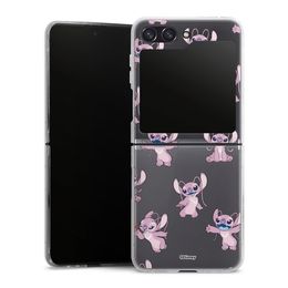 DeinDesign Galaxy Z Flip 5 Handy Hard Case Schutzh&uuml;lle transparent Smartphone Handy H&uuml;lle Lilo & Stitch Angel Disney Hard Case