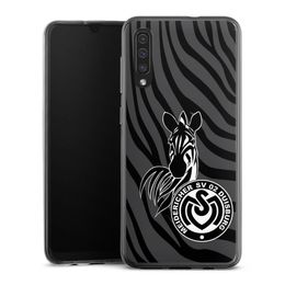 DeinDesign Galaxy A50 Handy Silikon H&uuml;lle Case transparent Handyh&uuml;lle Zebra Msv Duisburg Muster Silikon Case