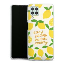 DeinDesign Galaxy A22 4G Handy Silikon H&uuml;lle Case transparent Handyh&uuml;lle Spruch Statement Lemon Silikon Case