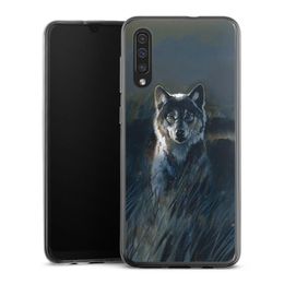 DeinDesign Galaxy A50 Handy Silikon H&uuml;lle Case transparent Handyh&uuml;lle Wolf Painting Nature Silikon Case