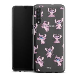 DeinDesign Galaxy A50 Handy Silikon H&uuml;lle Case transparent Handyh&uuml;lle Lilo & Stitch Angel Disney Silikon Case