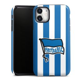 DeinDesign iPhone 11 Handy Panzer Handyh&uuml;lle robuste Outdoor H&uuml;lle Schutzh&uuml;lle gl&auml;nzend Hertha Bsc Stripes Flag Tough Case