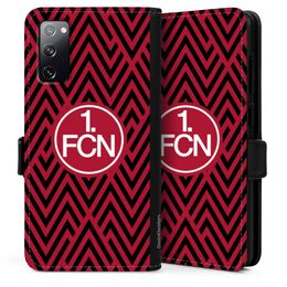 DeinDesign Galaxy S20 Handy Klapph&uuml;lle Handyh&uuml;lle aus Kunst Leder schwarz Flip Case 1. Fcn Bundesliga 1. Fc N&uuml;rnberg Sideflip mit Lasche