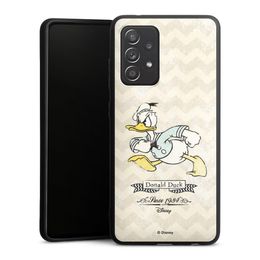 DeinDesign Galaxy A52s 5G Handy Premium Silikon H&uuml;lle Handyh&uuml;lle schwarz Case Official Licensed Product Disney Donuld Duck Vintage Silikon Premium Case
