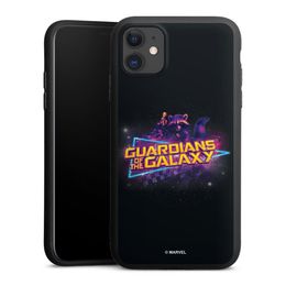 DeinDesign iPhone 11 Handy Premium Silikon H&uuml;lle Handyh&uuml;lle schwarz Case Marvel Logo Guardians Of The Galaxy Silikon Premium Case