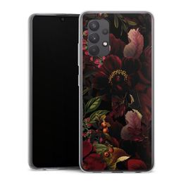 DeinDesign Galaxy A32 4G Handy Silikon H&uuml;lle Case transparent Handyh&uuml;lle Flowers Meadow Utart Silikon Case