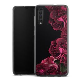 DeinDesign Galaxy A50 Handy Silikon H&uuml;lle Case transparent Handyh&uuml;lle Vintage Rose Pink Silikon Case