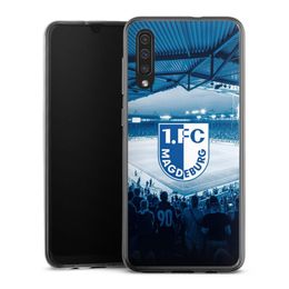 DeinDesign Galaxy A50 Handy Silikon H&uuml;lle Case transparent Handyh&uuml;lle Stadium 1. Fcm 1. Fc Magdeburg Silikon Case