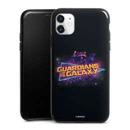 DeinDesign iPhone 11 Handy Silikon H&uuml;lle Case schwarz Handyh&uuml;lle Marvel Logo Guardians Of The Galaxy