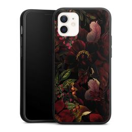 DeinDesign iPhone 12 mini Handy Premium Silikon H&uuml;lle Handyh&uuml;lle schwarz Case Flowers Meadow Utart Silikon Premium Case