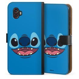 DeinDesign Galaxy XCover 6 Pro Handy Klapph&uuml;lle Handyh&uuml;lle aus Kunst Leder schwarz Flip Case Disney Lilo & Stitch Official Licensed Product Sideflip mit langer 