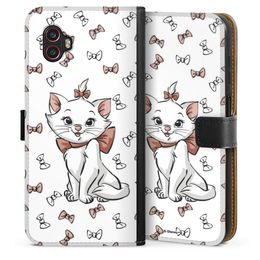 DeinDesign Galaxy XCover 6 Pro Handy Klapph&uuml;lle Handyh&uuml;lle aus Kunst Leder schwarz Flip Case Cat Disney Aristocats Mary Sideflip mit langer Lasche