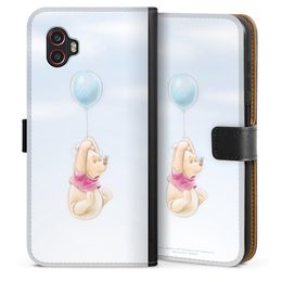 DeinDesign Galaxy XCover 6 Pro Handy Klapph&uuml;lle Handyh&uuml;lle aus Kunst Leder schwarz Flip Case Winnie The Pooh Disney Official Licensed Product Sideflip mit langer