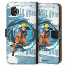 DeinDesign Galaxy XCover 6 Pro Handy Klapph&uuml;lle Handyh&uuml;lle aus Kunst Leder schwarz Flip Case Manga Naruto Shippuden Official Licensed Product Sideflip mit langer