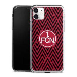 DeinDesign iPhone 11 Handy Slim Case Silikon Handyh&uuml;lle transparent H&uuml;lle extra d&uuml;nn 1. Fc N&uuml;rnberg Bundesliga 1. Fcn Silikon Slim Case
