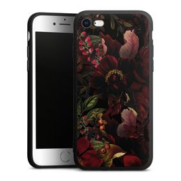 DeinDesign iPhone SE (2020) Handy Premium Silikon H&uuml;lle Handyh&uuml;lle schwarz Case Meadow Flowers Utart Silikon Premium Case