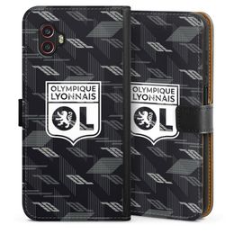 DeinDesign Galaxy XCover 6 Pro Handy Klapph&uuml;lle Handyh&uuml;lle aus Kunst Leder schwarz Flip Case Ol Olympique Lyonnais Official Licensed Product Sideflip mit langer 
