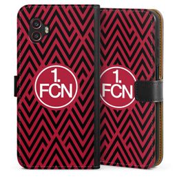 DeinDesign Galaxy XCover 6 Pro Handy Klapph&uuml;lle Handyh&uuml;lle aus Kunst Leder schwarz Flip Case 1. Fc N&uuml;rnberg Bundesliga 1. Fcn Sideflip mit langer Lasche