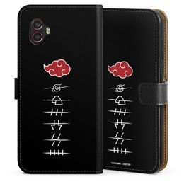 DeinDesign Galaxy XCover 6 Pro Handy Klapph&uuml;lle Handyh&uuml;lle aus Kunst Leder schwarz Flip Case Official Licensed Product Naruto Shippuden Akatsuki Sideflip mit 