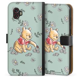 DeinDesign Galaxy XCover 6 Pro Handy Klapph&uuml;lle Handyh&uuml;lle aus Kunst Leder schwarz Flip Case Official Licensed Product Disney Winnie The Pooh Sideflip mit langer