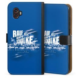 DeinDesign Galaxy XCover 6 Pro Handy Klapph&uuml;lle Handyh&uuml;lle aus Kunst Leder schwarz Flip Case Ascent Fc Schalke 04 Official Licensed Product Sideflip mit langer 