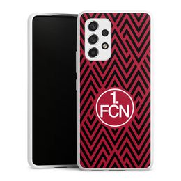 DeinDesign Galaxy A53 5G Handy Silikon H&uuml;lle Case wei&szlig; Handyh&uuml;lle 1. Fc N&uuml;rnberg Bundesliga 1. Fcn Silikon Case