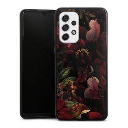 DeinDesign Galaxy A33 5G Handy Slim Case extra d&uuml;nn Silikon Handyh&uuml;lle schwarz H&uuml;lle Flowers Utart Meadow Silikon Slim Case
