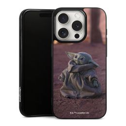 DeinDesign iPhone 15 Pro Handy Silikon H&uuml;lle Case schwarz Handyh&uuml;lle The Child Star Wars Baby Yoda