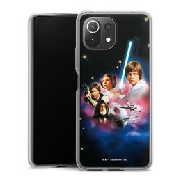 DeinDesign Xiaomi Mi 11 Lite 5G NE Handy Silikon H&uuml;lle Case transparent Handyh&uuml;lle Lightsaber Star Wars Merchandise Silikon Case