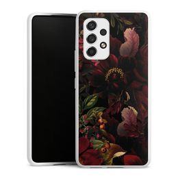 DeinDesign Galaxy A53 5G Handy Silikon H&uuml;lle Case wei&szlig; Handyh&uuml;lle Meadow Flowers Utart Silikon Case