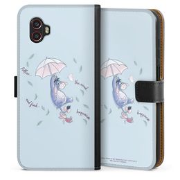 DeinDesign Galaxy XCover 6 Pro Handy Klapph&uuml;lle Handyh&uuml;lle aus Kunst Leder schwarz Flip Case Disney Official Licensed Product Winnie The Pooh Eeyore Sideflip mit