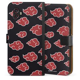 DeinDesign Galaxy XCover 6 Pro Handy Klapph&uuml;lle Handyh&uuml;lle aus Kunst Leder schwarz Flip Case Naruto Shippuden Akatsuki Official Licensed Product Sideflip mit 
