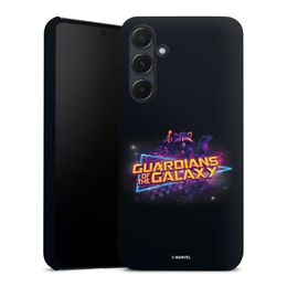 DeinDesign Galaxy A55 5G Handy Premium Case Smartphone Handyh&uuml;lle Schutzh&uuml;lle gl&auml;nzend Guardians Of The Galaxy Marvel Logo Premium Case