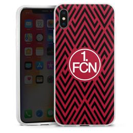 DeinDesign iPhone Xs Max Handy Silikon H&uuml;lle Case transparent Handyh&uuml;lle 1. Fcn Bundesliga 1. Fc N&uuml;rnberg Silikon Case
