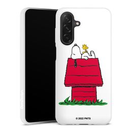 DeinDesign Galaxy A26 Handy Silikon H&uuml;lle Case wei&szlig; Handyh&uuml;lle Snoopy Peanuts Official Licensed Product Silikon Case