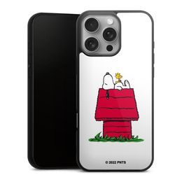 DeinDesign iPhone 16 Pro Max Handy Gallery Case Handyh&uuml;lle 9H Geh&auml;rtetes Glas R&uuml;ckseite H&uuml;lle Snoopy Peanuts Official Licensed Product Gallery Case