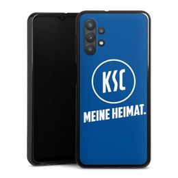 DeinDesign Galaxy A32 5G Handy Silikon H&uuml;lle Case schwarz Handyh&uuml;lle Ksc Karlsruher Sc Statement