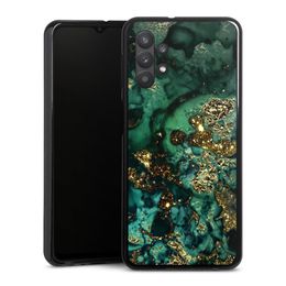 DeinDesign Galaxy A32 5G Handy Silikon H&uuml;lle Case schwarz Handyh&uuml;lle Muster Glitzer Marble