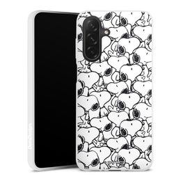 DeinDesign Galaxy A26 Handy Silikon H&uuml;lle Case wei&szlig; Handyh&uuml;lle Peanuts Snoopy Muster Silikon Case