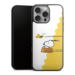 DeinDesign iPhone 16 Pro Max Handy Gallery Case Handyh&uuml;lle 9H Geh&auml;rtetes Glas R&uuml;ckseite H&uuml;lle Snoopy Peanuts Children Gallery Case