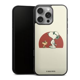 DeinDesign iPhone 16 Pro Max Handy Gallery Case Handyh&uuml;lle 9H Geh&auml;rtetes Glas R&uuml;ckseite H&uuml;lle Snoopy Official Licensed Product Kindheit Gallery Case